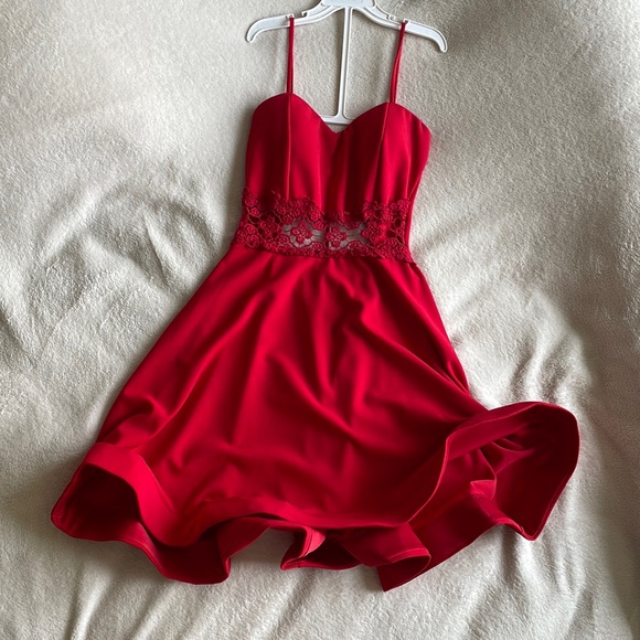 January 7 | Dresses | Red Spaghetti Strap Tied Back Dress | Poshmark